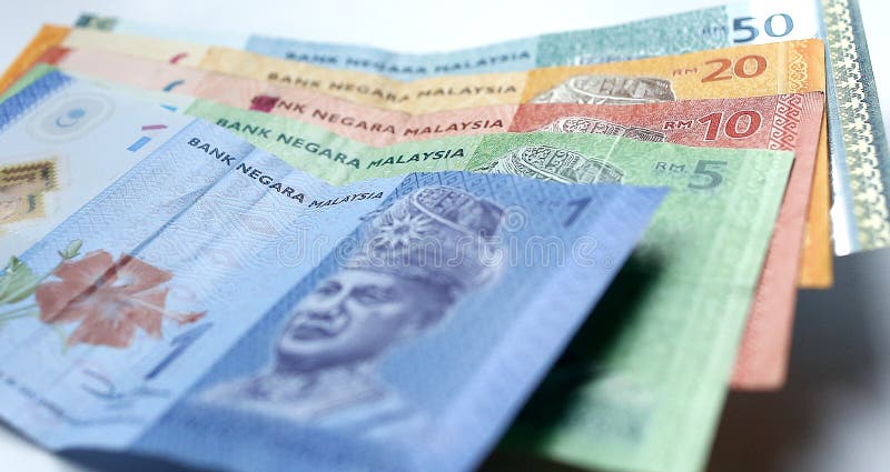 Malaysian Ringgit Currency On White Background Stock Photo - Image of ...