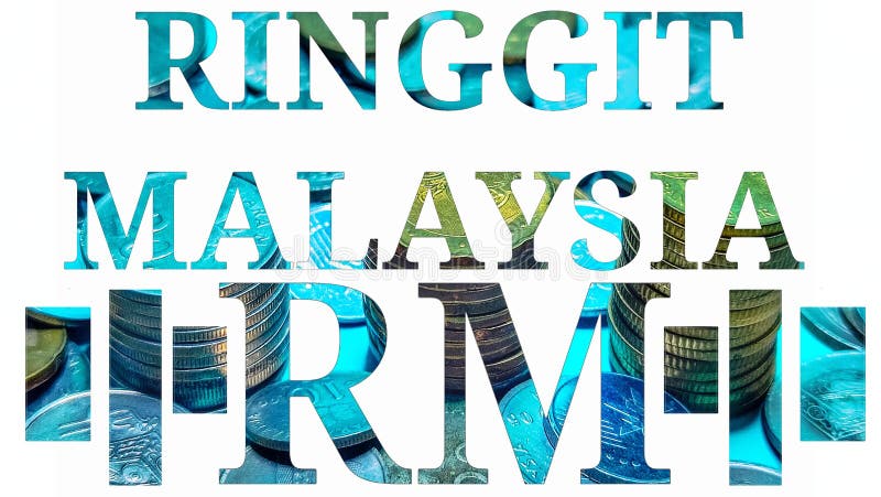Malaysian RINGGIT Inscription from a Picture of a Malaysian Coin with a ...