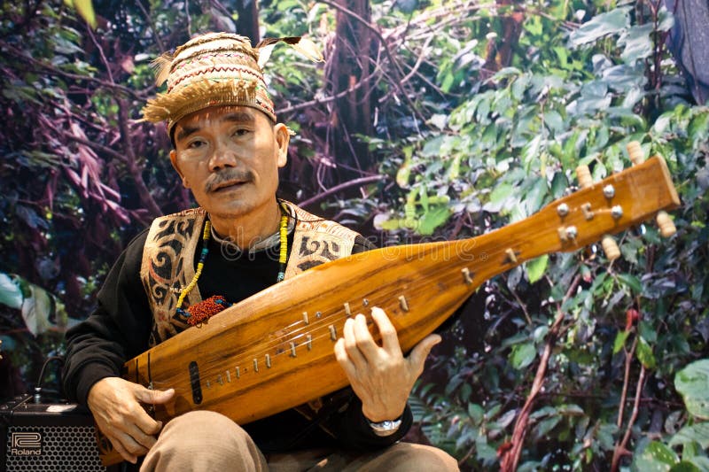 A Sape Player among Many Lutes. Editorial Stock Photo - Image of custom ...