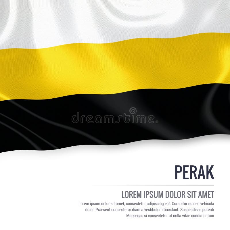 3D Flag of Ipoh Perak State, Malaysia. Stock Illustration ...