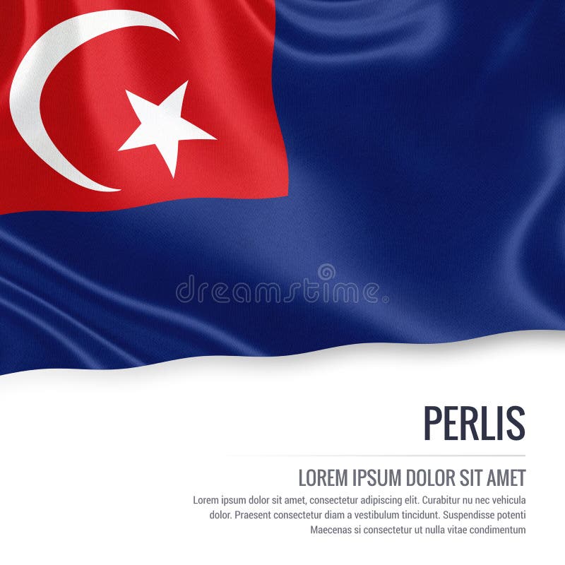 Malaysian State Perlis Flag. Stock Illustration - Illustration of glory ...