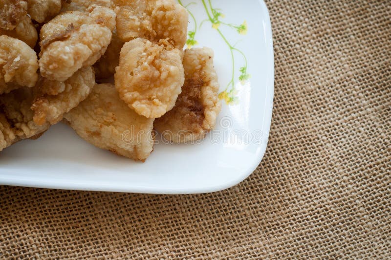 Malaysian Style Battered and Deep Fried Dory Fish Cubes. Stock Image ...
