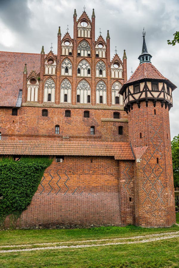 Malbork, Poland - August 17, 2021. Brick Gothic Castle Complex ...