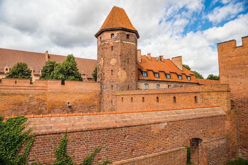 Malbork, Poland - August 17, 2021. Brick Gothic Castle Complex ...