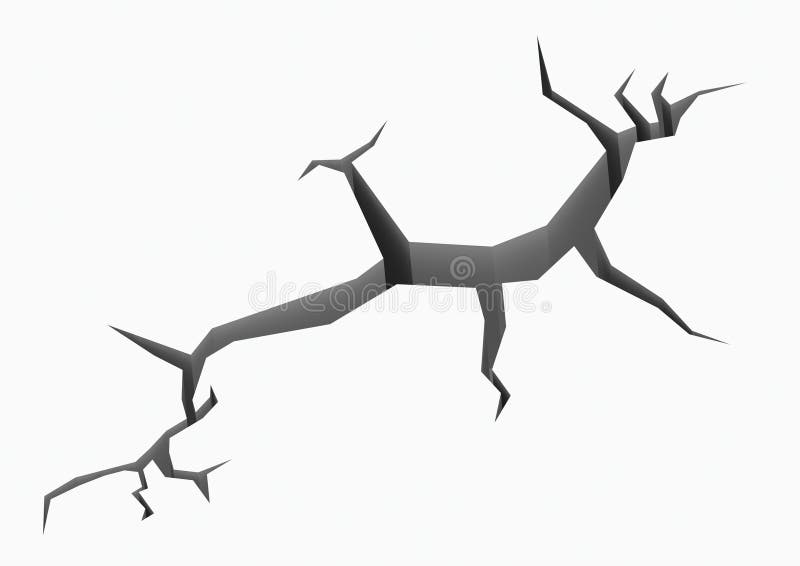 Spricka i marken stock illustrationer. Illustration av jordskalv - 28675428