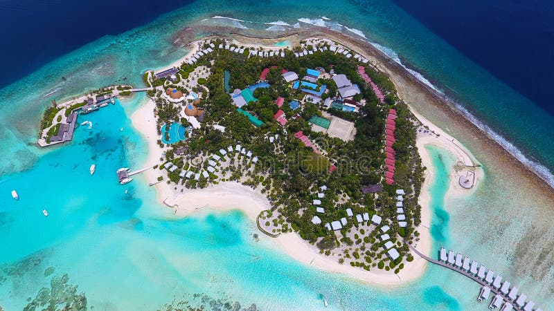 Maldives aerial view stock image. Image of ocean, aerial - 88362767