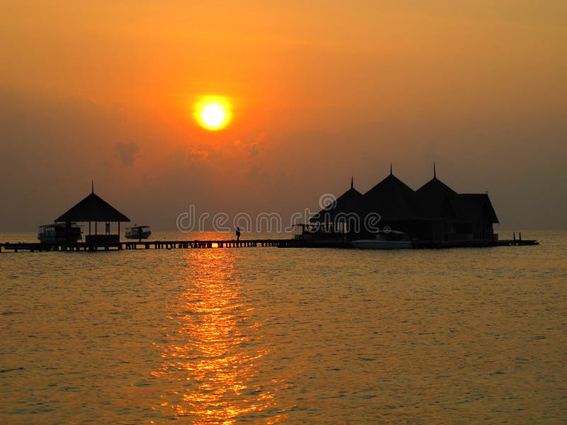 Maldives beach sunset stock photo. Image of tropics, sunrise - 36870360