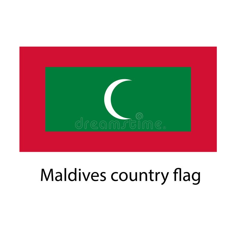 Maldives Country Flag Hand Drawing Illustration Vector Based Drawing ...