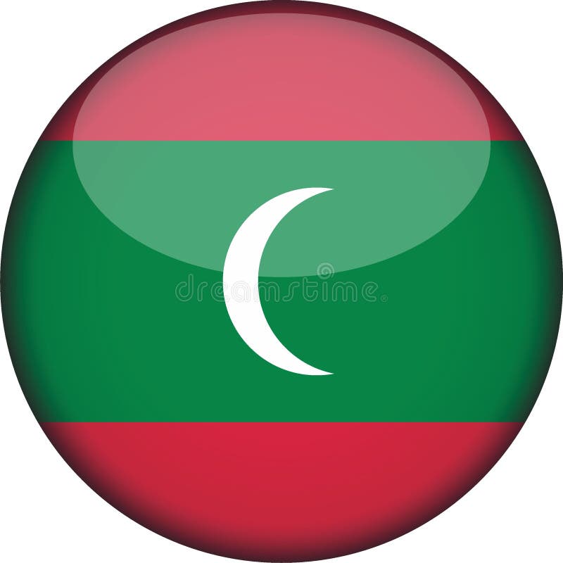 Maldives Flag 3d Round Vector Stock Vector - Illustration of editable ...