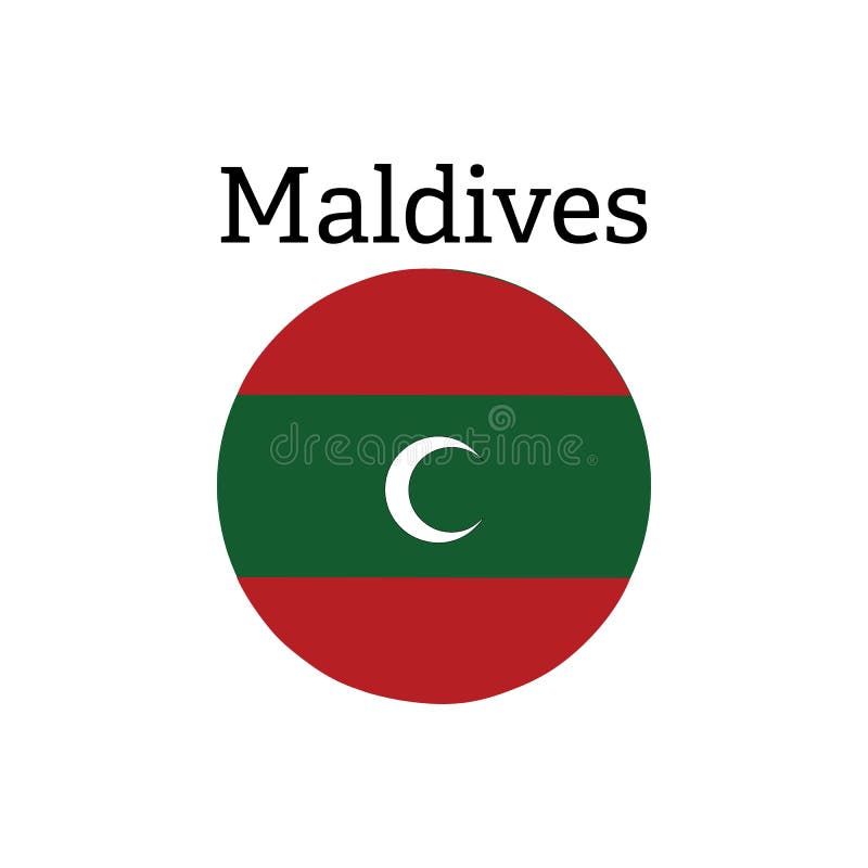 Maldives flag icon stock illustration. Illustration of country - 93687640