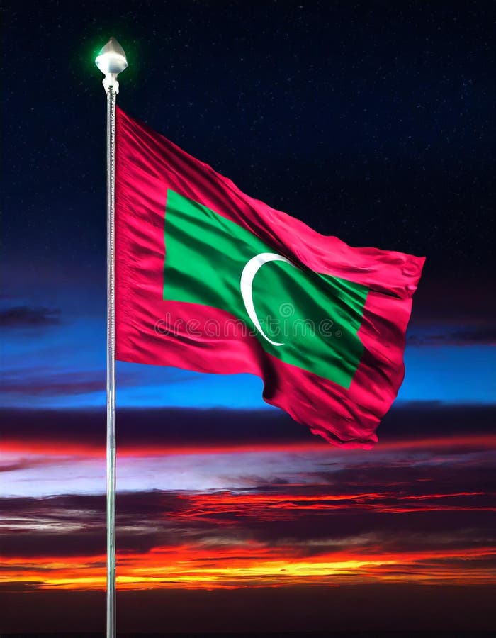 Maldives Flag stock illustration. Illustration of republic - 307749617