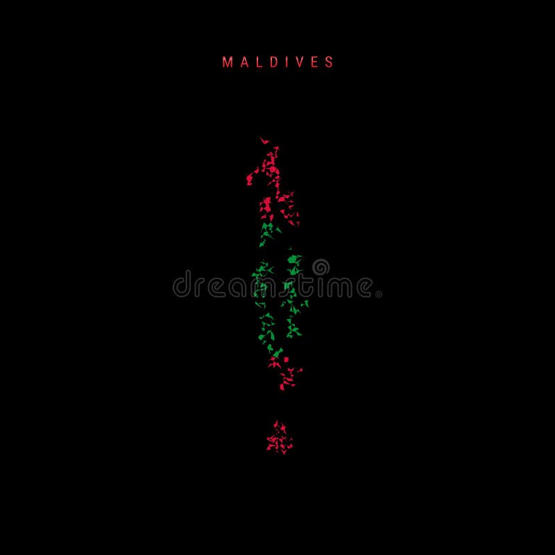 Maldives Flag Map, Chaotic Particles Pattern in the Maldivian Flag ...