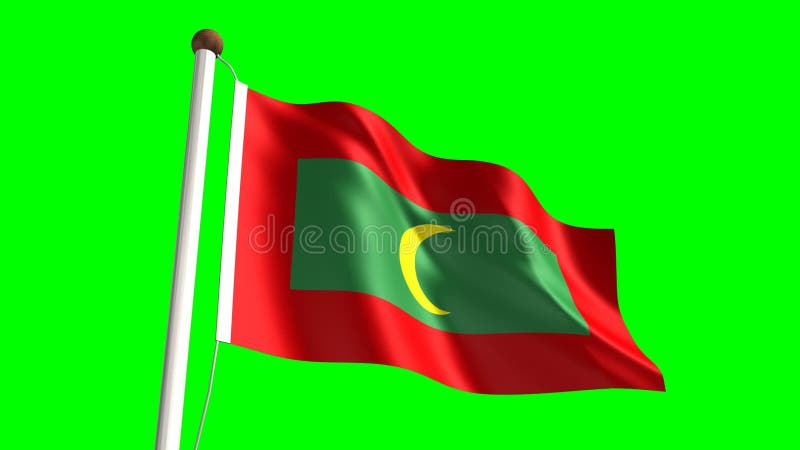 Maldives Flag Waving Animation Stock Video - Video of video, indian ...