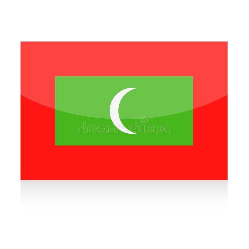 Maldives Flag Vector Icon stock illustration. Illustration of icon ...