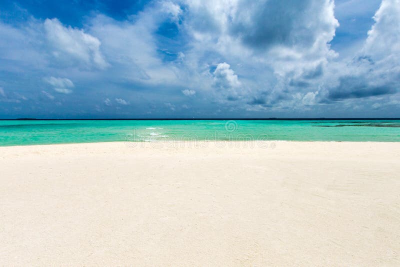 Maldives island with beach stock image. Image of travel - 263645559