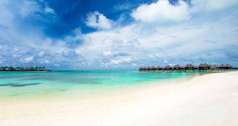 Maldives island with beach stock photo. Image of maldive - 268746990