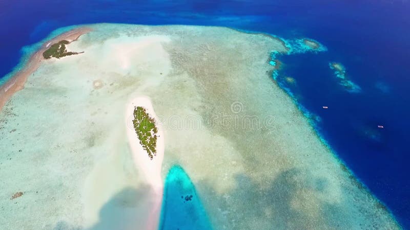 Maldives Islands Tropical Beach Aerial View 01 Stock Video - Video of ...