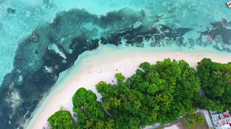 Maldives Islands Tropical Beach Aerial View 10 Stock Video - Video of ...
