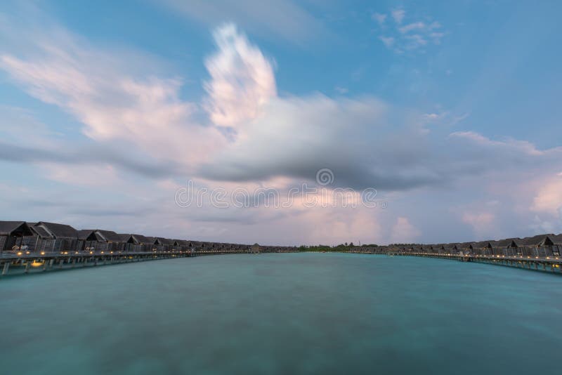 Tropical Paradise Resort at Sunset. Editorial Photography - Image of ...