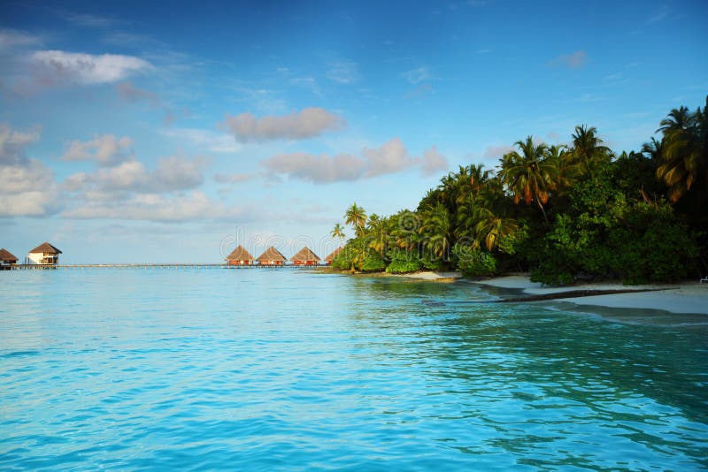 Maldives landscape stock image. Image of coast, hotel - 23352229