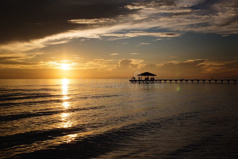 Maldives sunset stock image. Image of jetty, sunset, paradise - 53339513