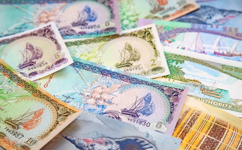 Maldivian banknotes stock image. Image of inflation - 242819153
