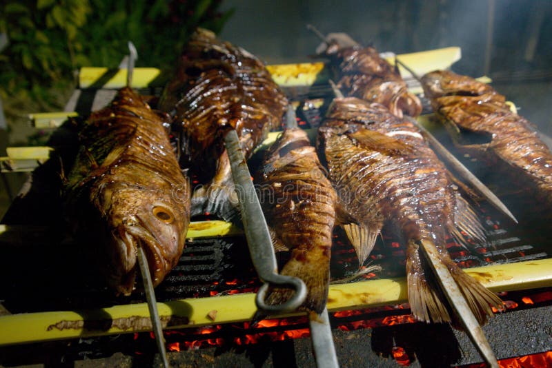 Maldivian fish barbecue stock image. Image of streetfood - 218801953