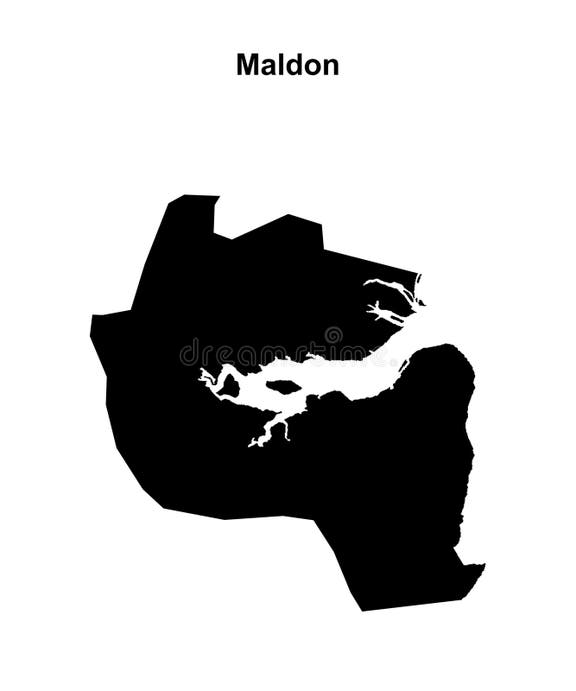Maldon outline map stock vector. Illustration of britain - 371644945