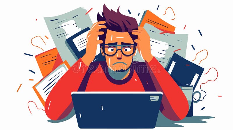 Overwhelming Screen Stock Illustrations – 77 Overwhelming Screen Stock ...