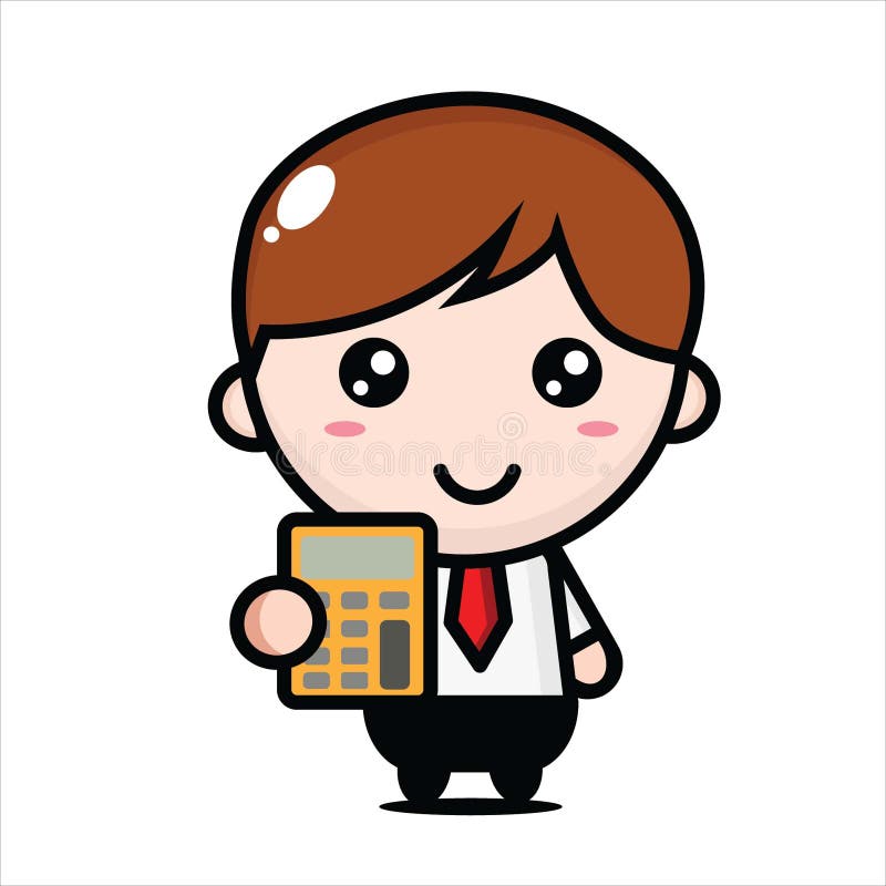 Cute Accountant Character Vector Design Stock Vector - Illustration of ...