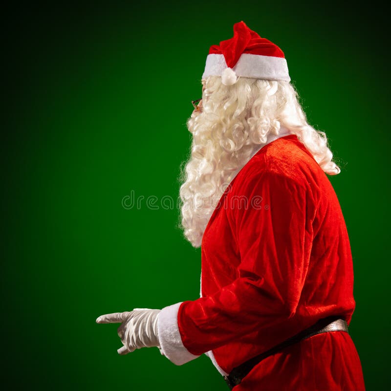Male Actor in a Costume of Santa Claus Dancing and Gesturing Stock ...