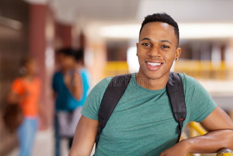 Male African American College Student Stock Photo - Image of ethnic ...