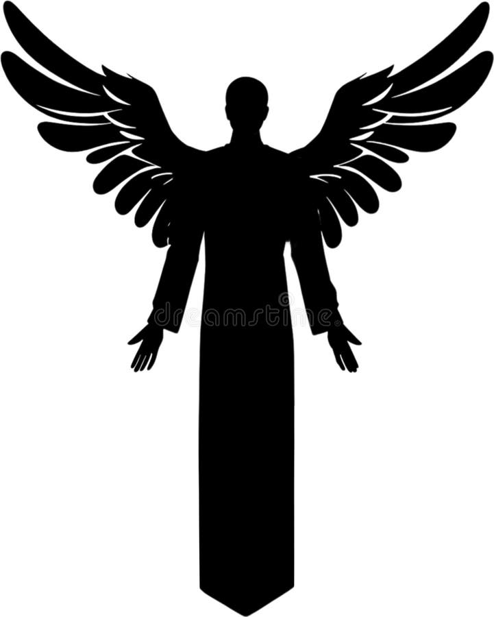 Male Angel Icon on a White Background. AI -Generated Stock Illustration ...