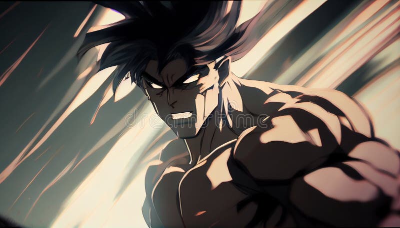 Male Anime Character Graphic Design Ai Generated Stock Illustration ...