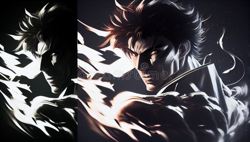 Male Anime Character Graphic Design Ai Generated Stock Illustration ...