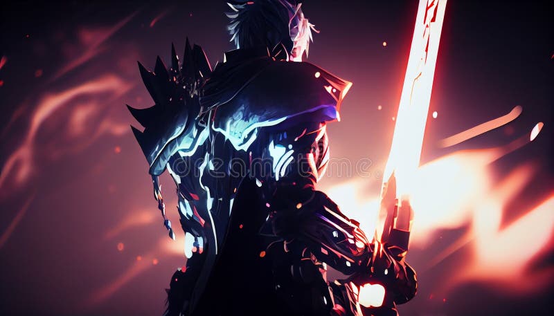 Male Anime Character Graphic Design Ai Generated Stock Illustration ...