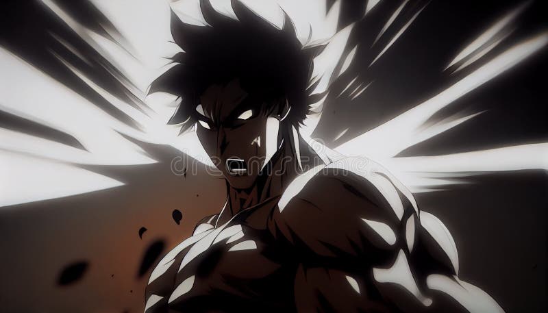 Male Anime Character Graphic Design Ai Generated Stock Illustration ...