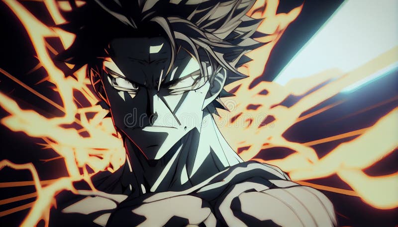 Male Anime Character Graphic Design Ai Generated Stock Illustration ...