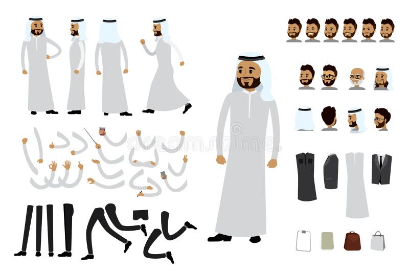 Male Arab Icon, Cartoon Style Stock Vector - Illustration of isolated ...