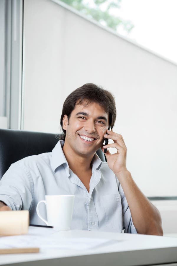 Male Architect on Phone Call Stock Photo - Image of desk, engineer ...