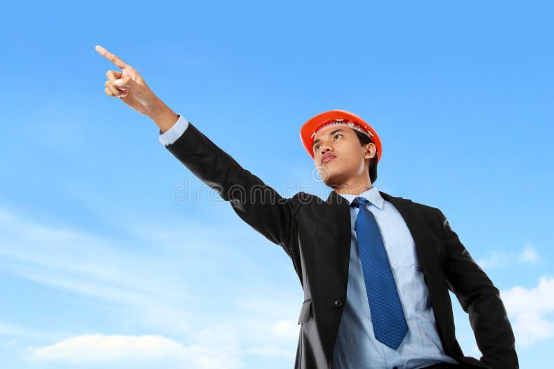 Male architect pointing stock image. Image of pointing - 25569891