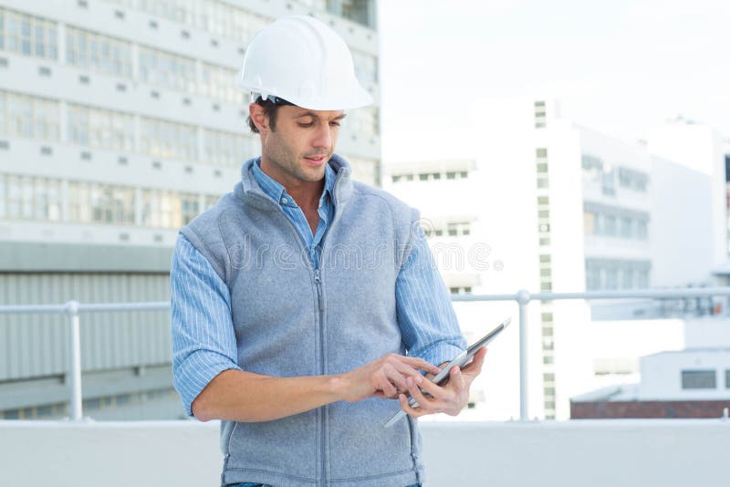 Young Engineer at a Work Site Stock Photo - Image of architect, contact ...