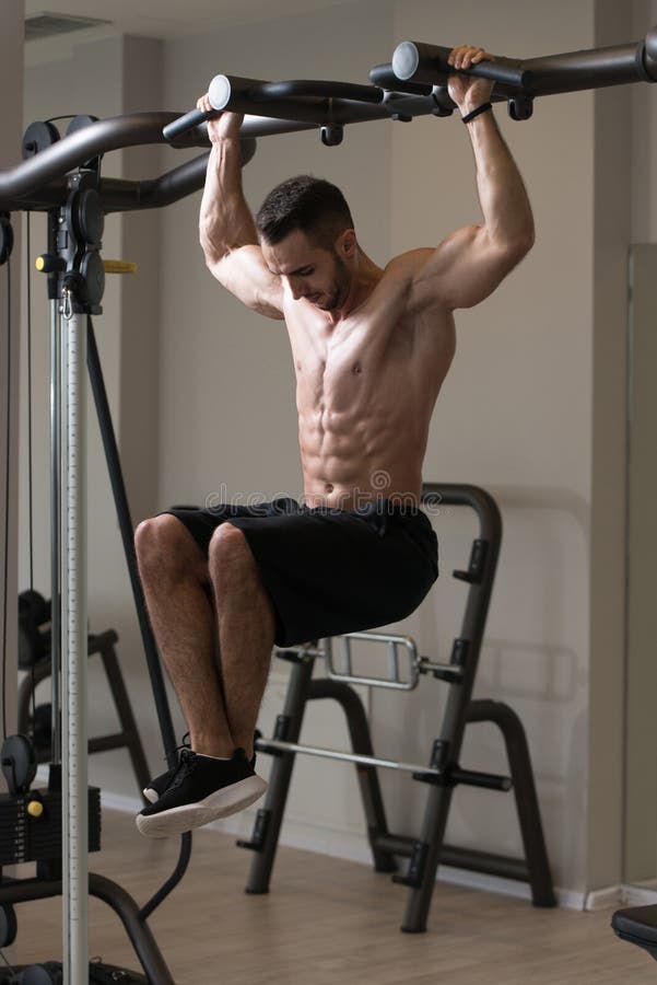 Male Athlete Doing Pull Ups Stock Image - Image of bodybuilder, muscles ...