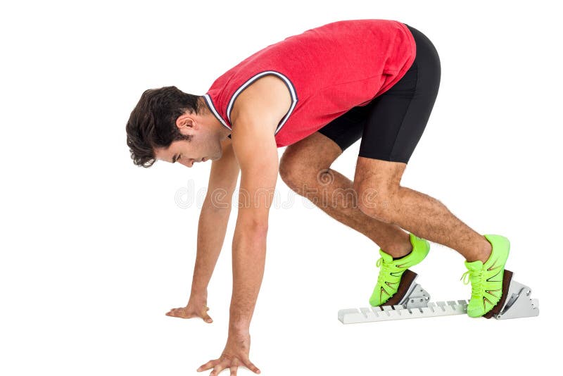 605 Male Athlete Ready To Run Position Stock Photos - Free & Royalty ...