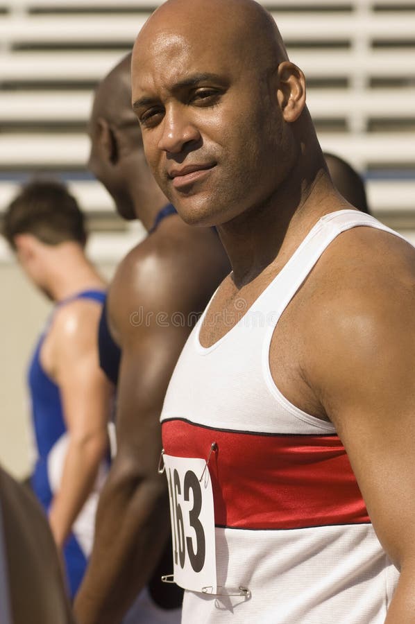 Male Athletes in Stadium stock photo. Image of compete - 29655346