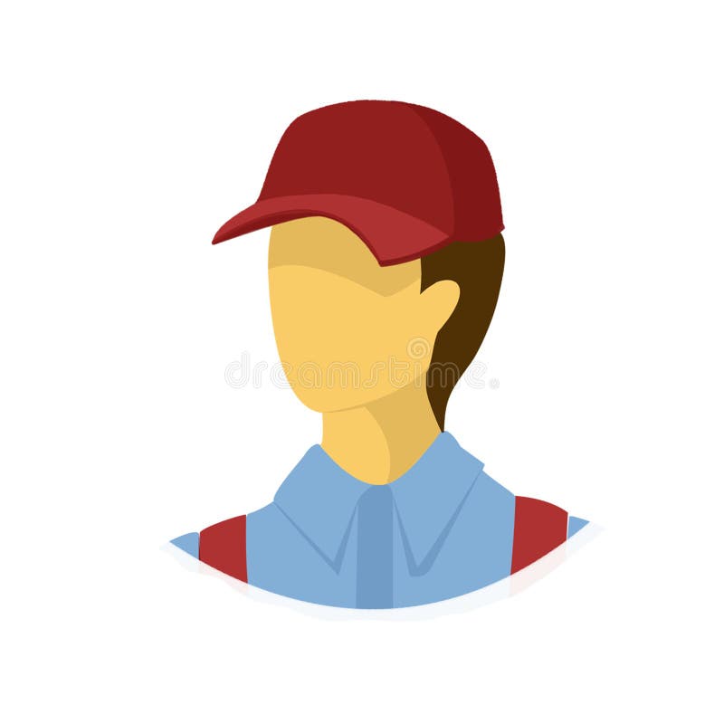 Male Avatar in Baseball Cap Stock Vector - Illustration of courier ...