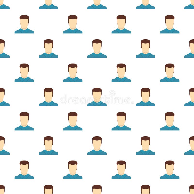 Male Avatar Pattern Seamless Stock Illustration - Illustration of ...