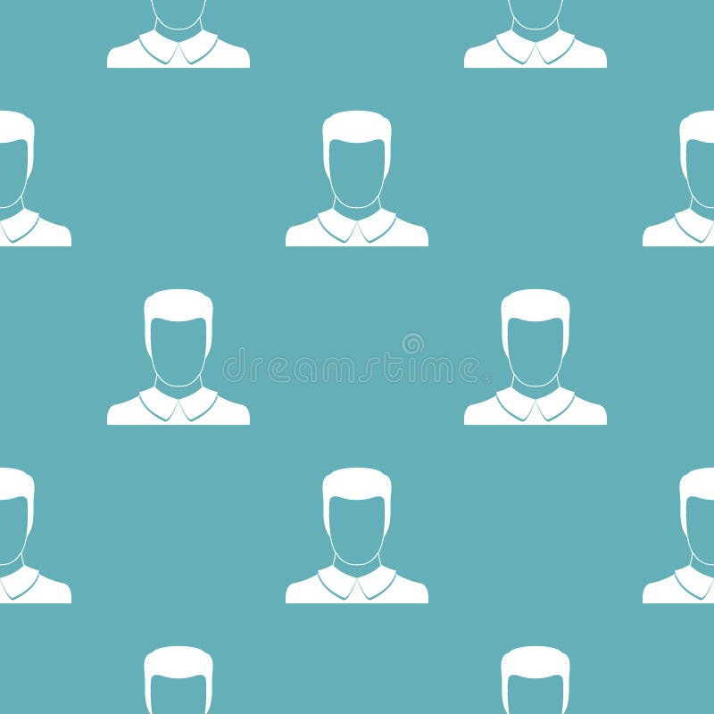 Male Avatar Pattern Vector Seamless Stock Vector - Illustration of ...