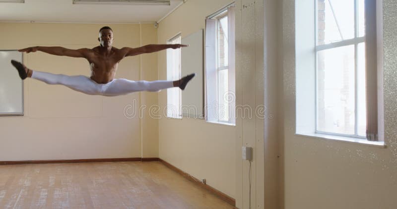 Male Ballet Dancer Dancing in the Studio 4k Stock Video - Video of ...