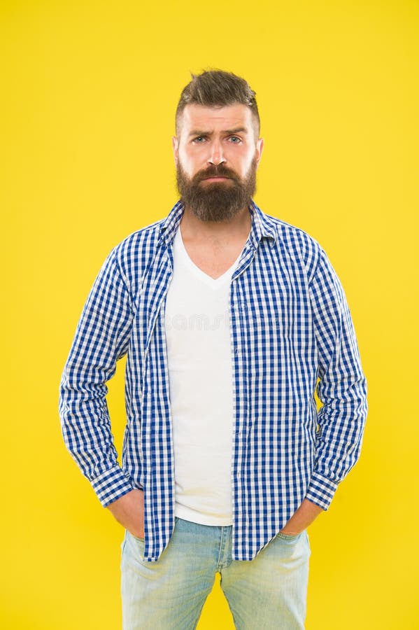 Male Barber Care Brutal Caucasian Hipster With Moustache Bearded Man